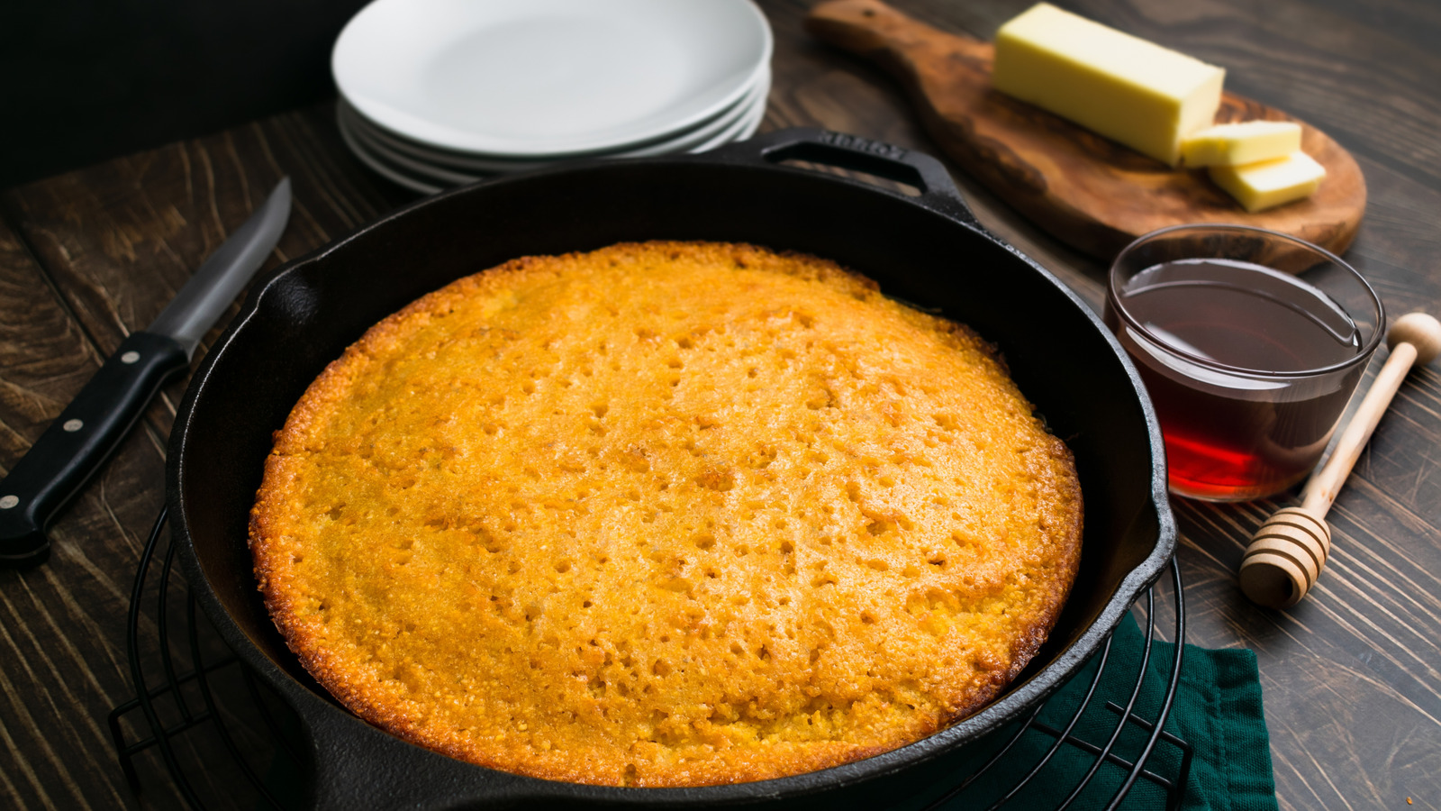 Bake Boxed Cornbread In Your Cast Iron Skillet For An Instant Upgrade