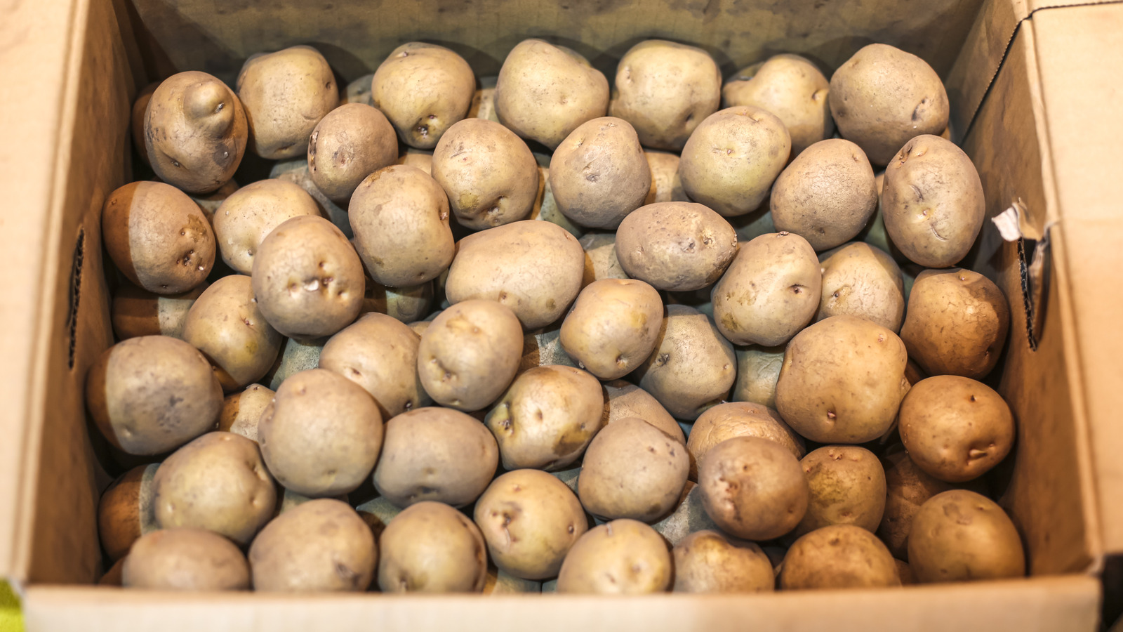 The Absolute Best Way To Store Potatoes Is In A Cardboard Box