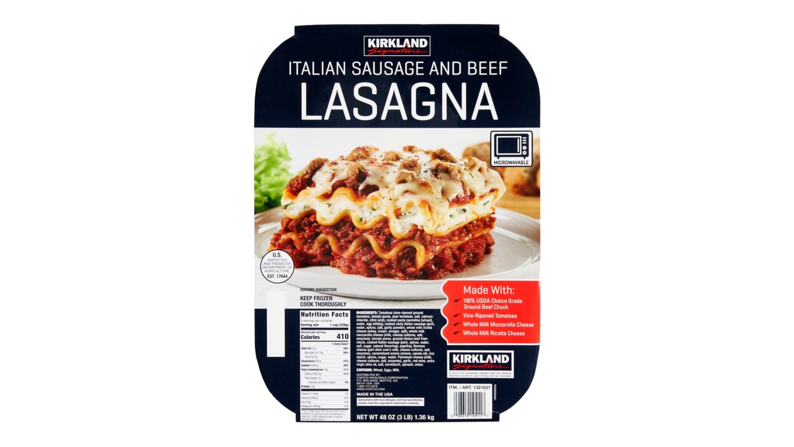 The Brand Behind Costco's Kirkland Frozen Lasagna